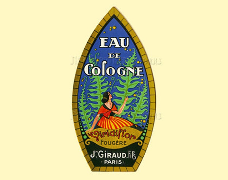 Art Deco Cross Stitch Cologne Label Cross Stitch Art Deco - Etsy