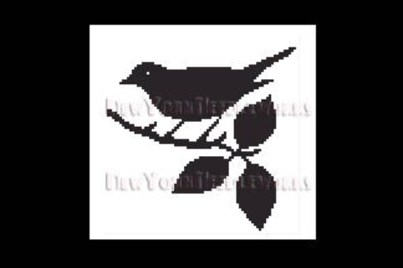 Bird Silhouette Cross Stitch Bird Cross Stitch Easy Cross | Etsy