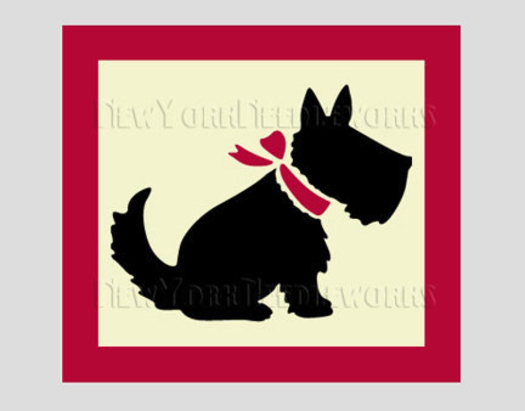 Scottie Dog Pattern, Vintage Scotty Dog Silhouette, Cross Stitch Dog ...