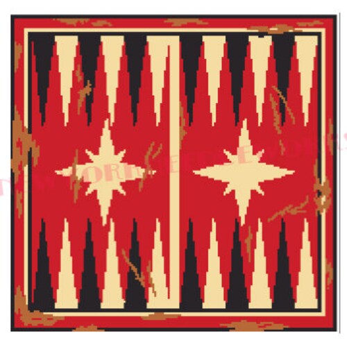 Backgammon Board Cross Stitch Pattern Gladiolus and Iris PDF - Etsy