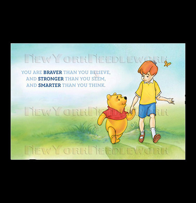 Pooh and Christopher Robin Cross Stitch Winnie the Pooh Cross | Etsy