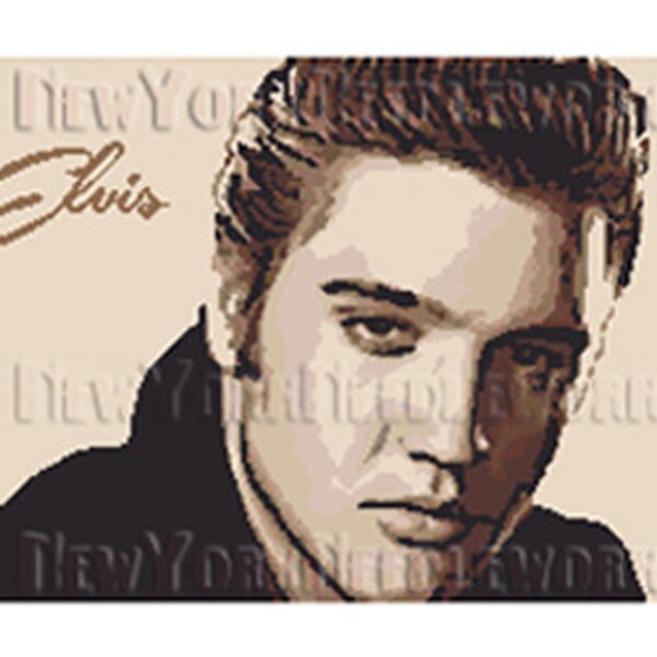 Elvis Cross Stitch - Etsy