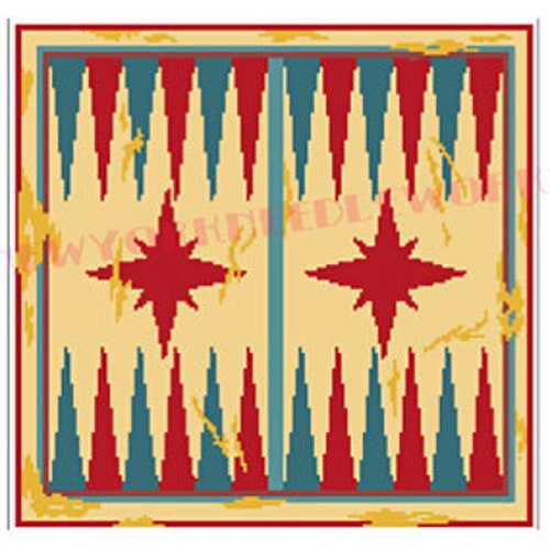 Backgammon Board Cross Stitch Pattern Gladiolus and Iris PDF - Etsy
