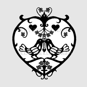 Birds Pattern Lovebirds Heart Pattern Cross Stitch Birds - Etsy