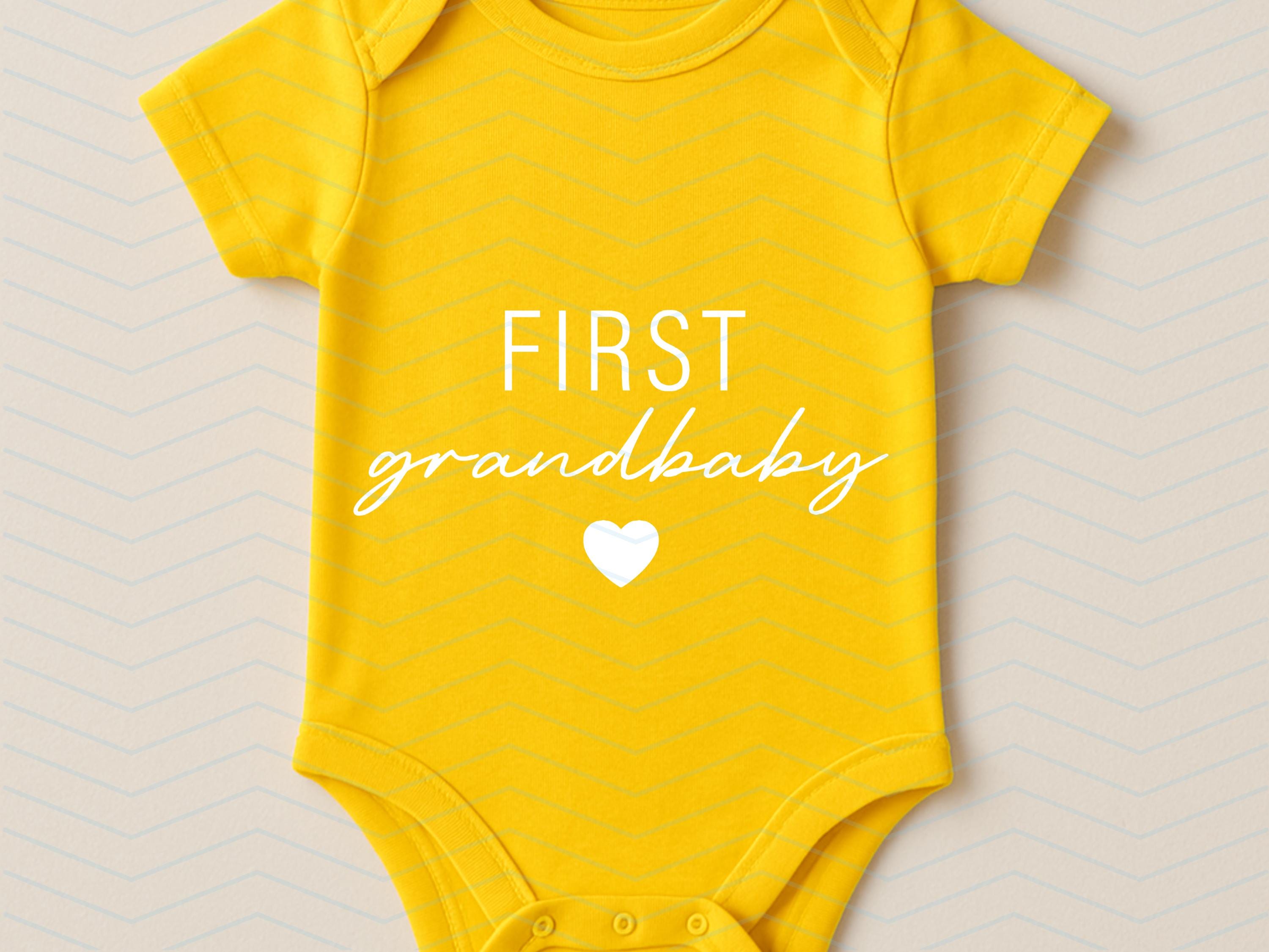 First Grandbaby Onesie SVG, PNG, New Parent Gift (digital Download) - Etsy
