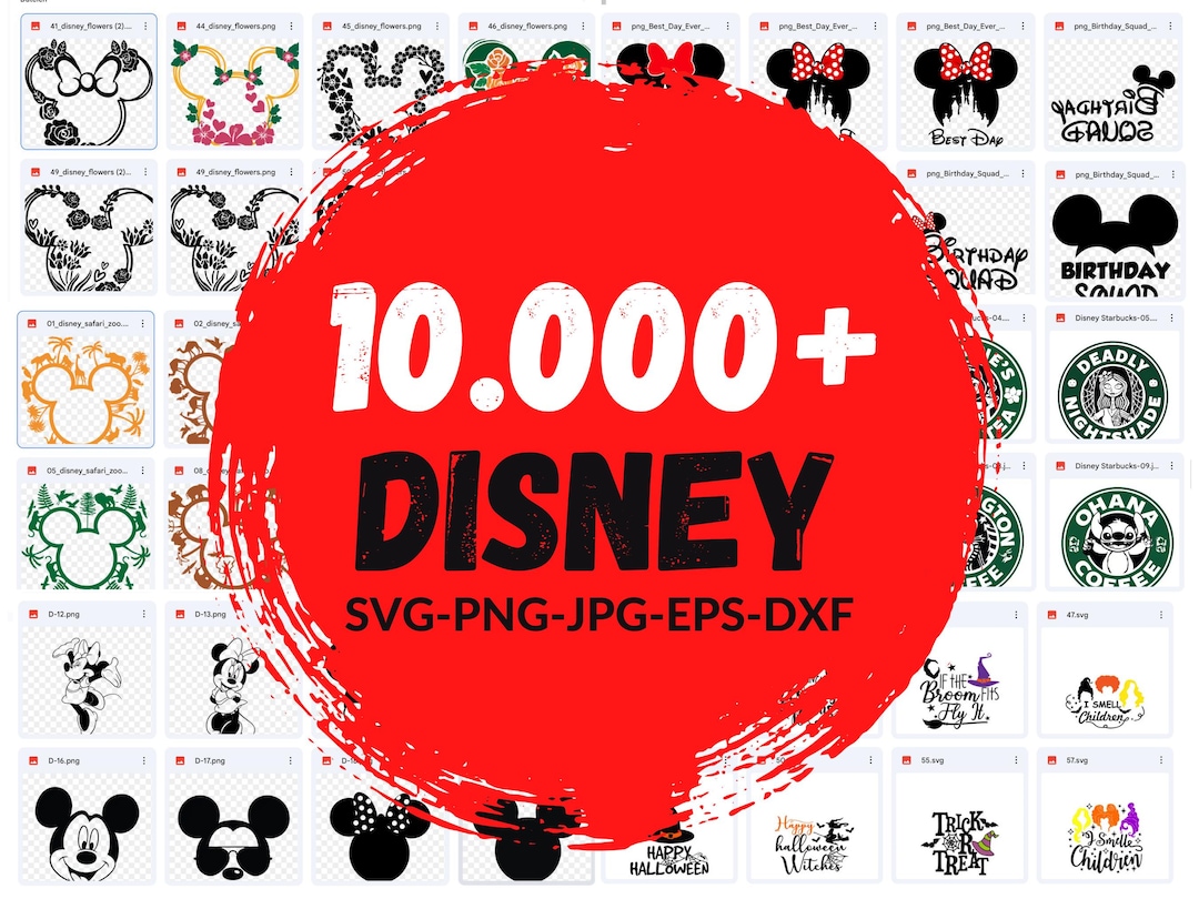 10,000+ Disney SVG Bundle for Cricut, Silhouette (digital Files) - Etsy ...