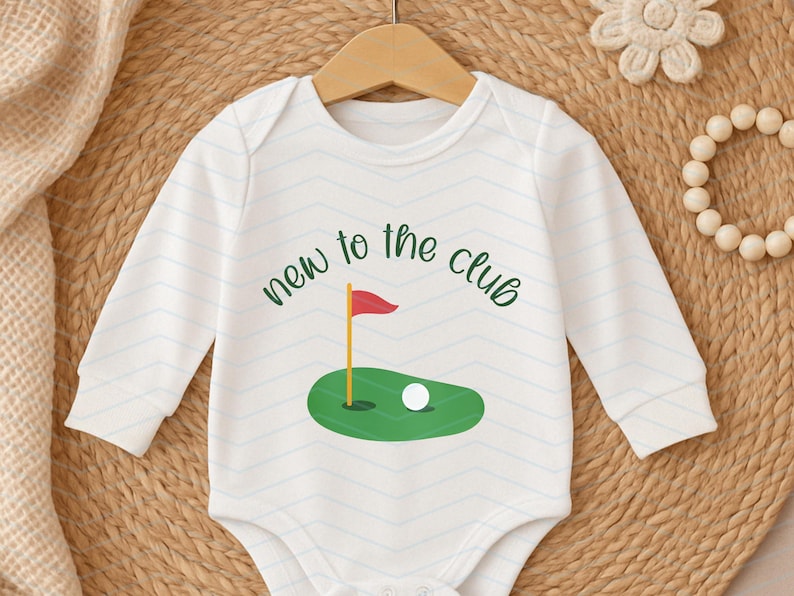 Golf Baby SVG, Father's Day Gift for Dad, New to the Club PNG (digital ...