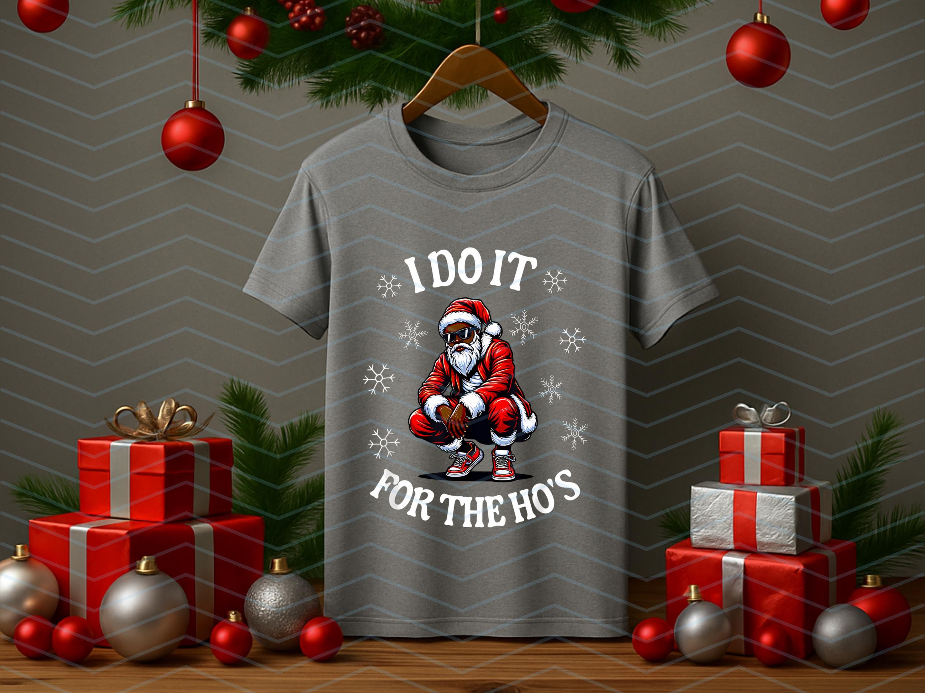 Afro Santa Christmas SVG & PNG: Funny Black Santa Design (digital ...