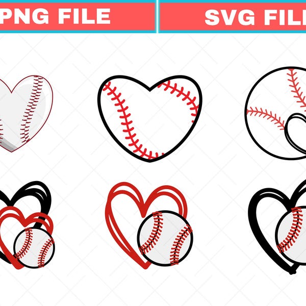 Baseball Heart - Etsy