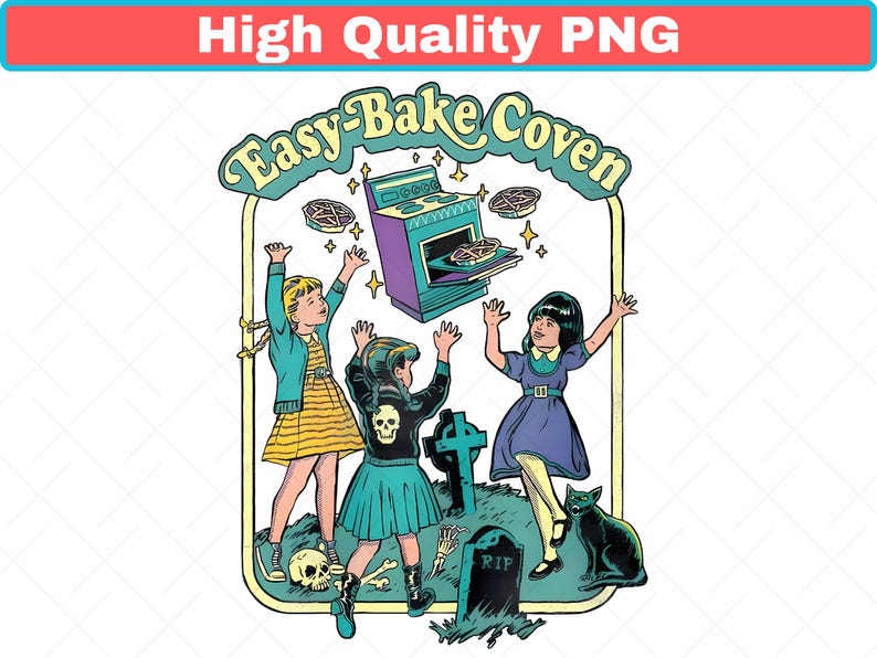 Comfort Colors Retro Halloween Easy-bake Coven PNG, Vintage Halloween ...