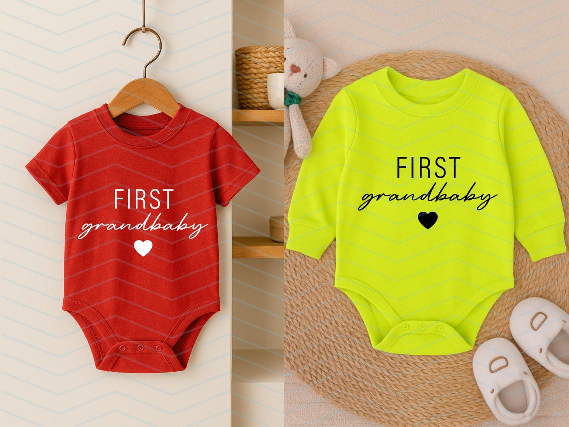 First Grandbaby Onesie SVG, PNG, New Parent Gift (digital Download) - Etsy