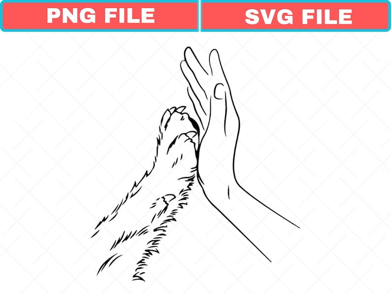 Dog Paw High Five SVG, Animal Lover PNG (digital Download) - Etsy