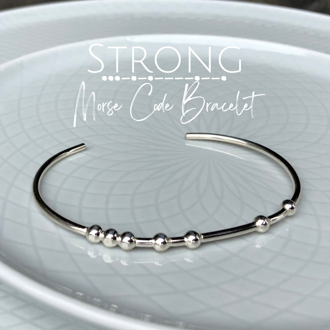 STRONG Morse Code Bracelet, Morse Code Jewelry, Best Friend Gift - Etsy