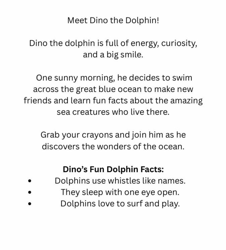 Ocean Coloring Book Kids Sea Animals Storybook Printable Ocean Animals ...