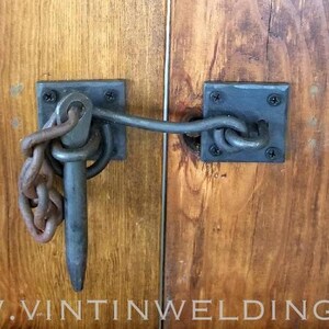 Latch Hand Forged Wrought Iron peg and Eye Gate Lock Metal Hardware ...