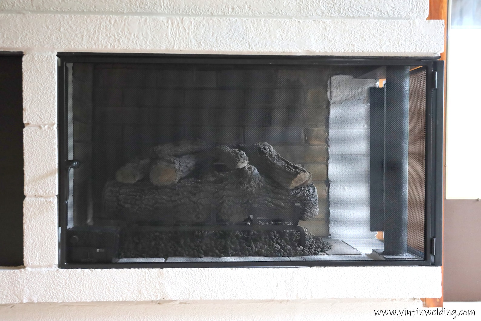 Firescreen Corner Hand Forged Iron Corner Mounted and Hinged - Etsy