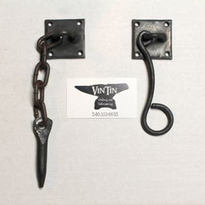 Latch Hand Forged Wrought Iron peg and Eye Gate Lock Metal Hardware ...