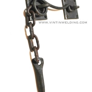 Latch Hand Forged Wrought Iron peg and Eye Gate Lock Metal Hardware ...