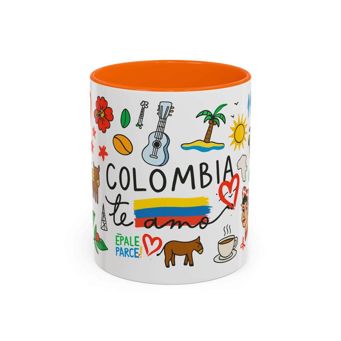 Colombia Te Amo Mug - Colombian Love Coffee Cup - Unique South American ...