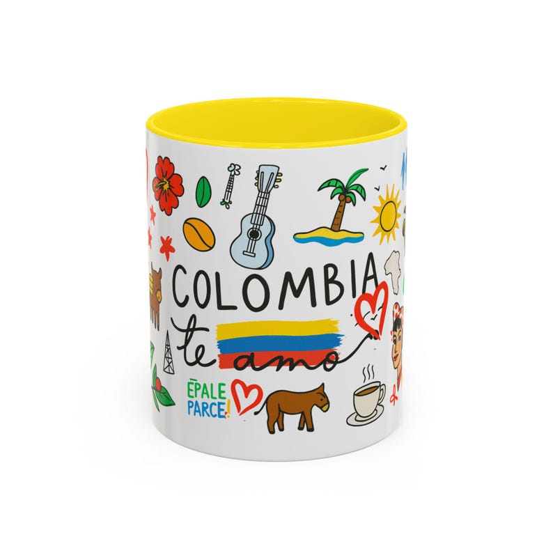 Colombia Te Amo Mug - Colombian Love Coffee Cup - Unique South American ...