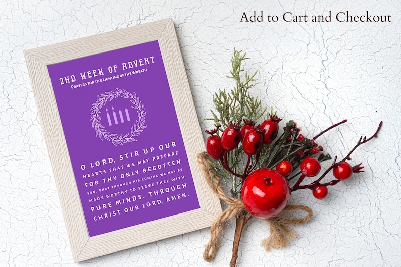 Catholic Advent Wreath Prayers | Catholic Prayer Card | Printable ...