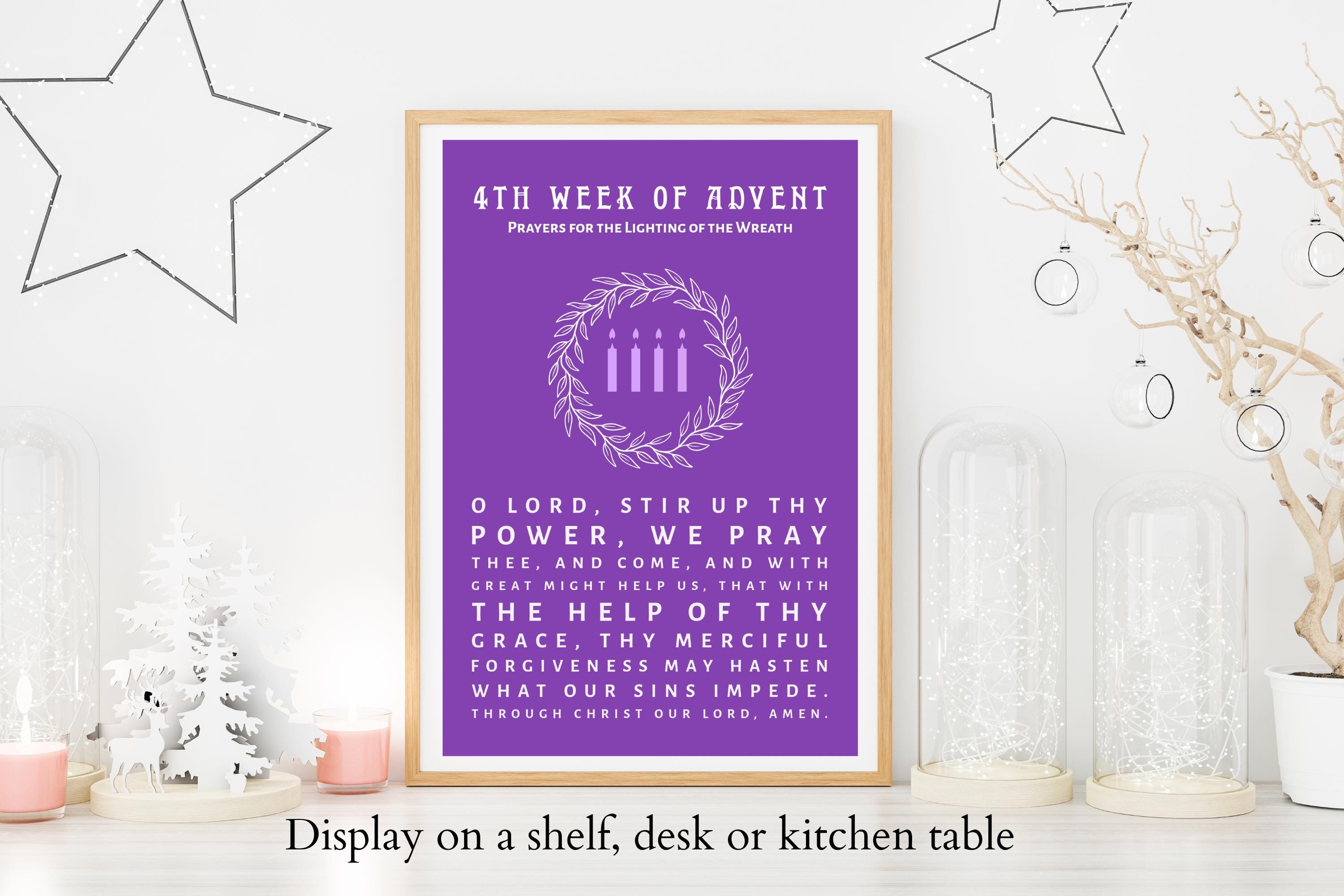 Catholic Advent Wreath Prayers | Catholic Prayer Card | Printable ...