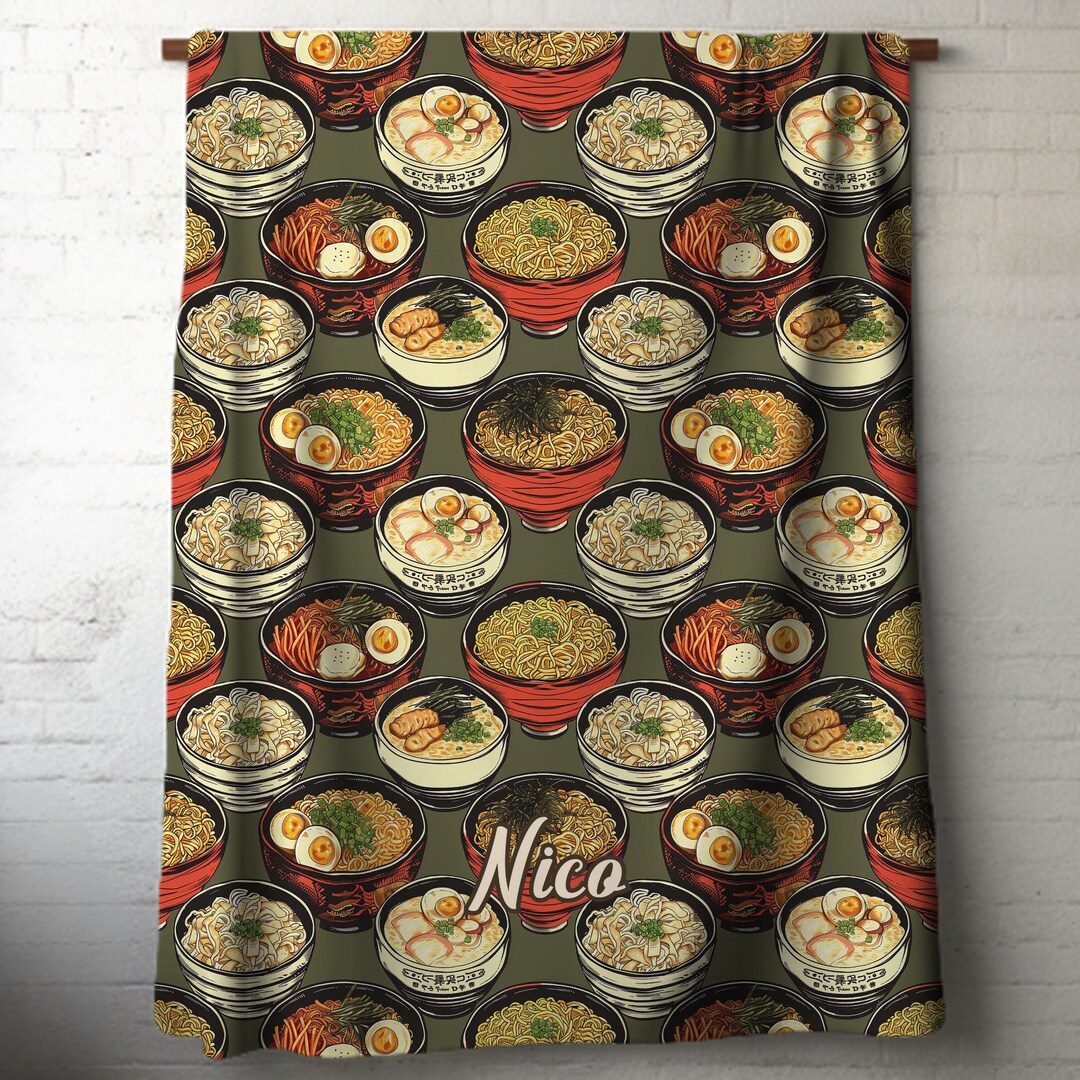 Personalized Pho Ramen Noodle Blanket: Custom Foodie Throw Gift - Etsy