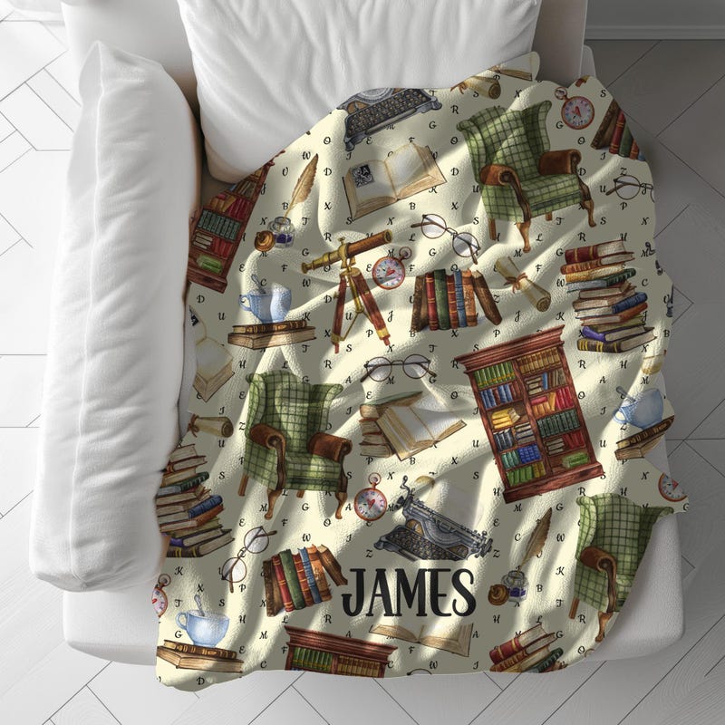 Library Blanket - Etsy