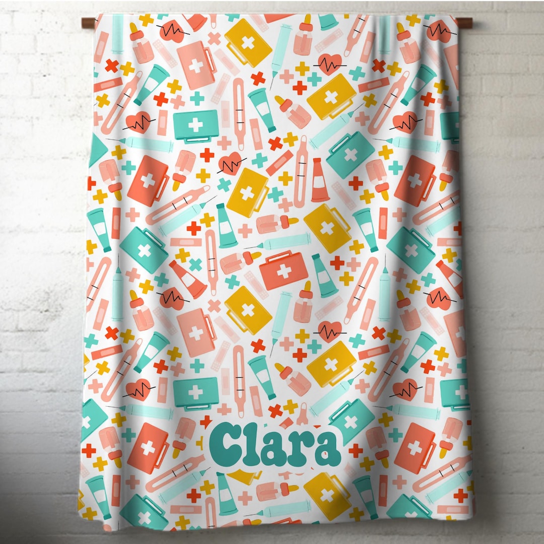 Personalized NICU Childrens Nurse Blanket: Custom Name Pediatric Doctor ...