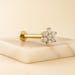 Gold or Silver Flower Stud Earrings: Flat Back Cartilage Piercing - Etsy