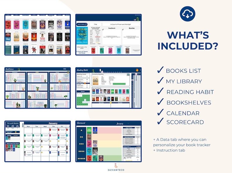 Book Tracker Google Sheets | Reading Log, TBR, Series Progress, Review ...