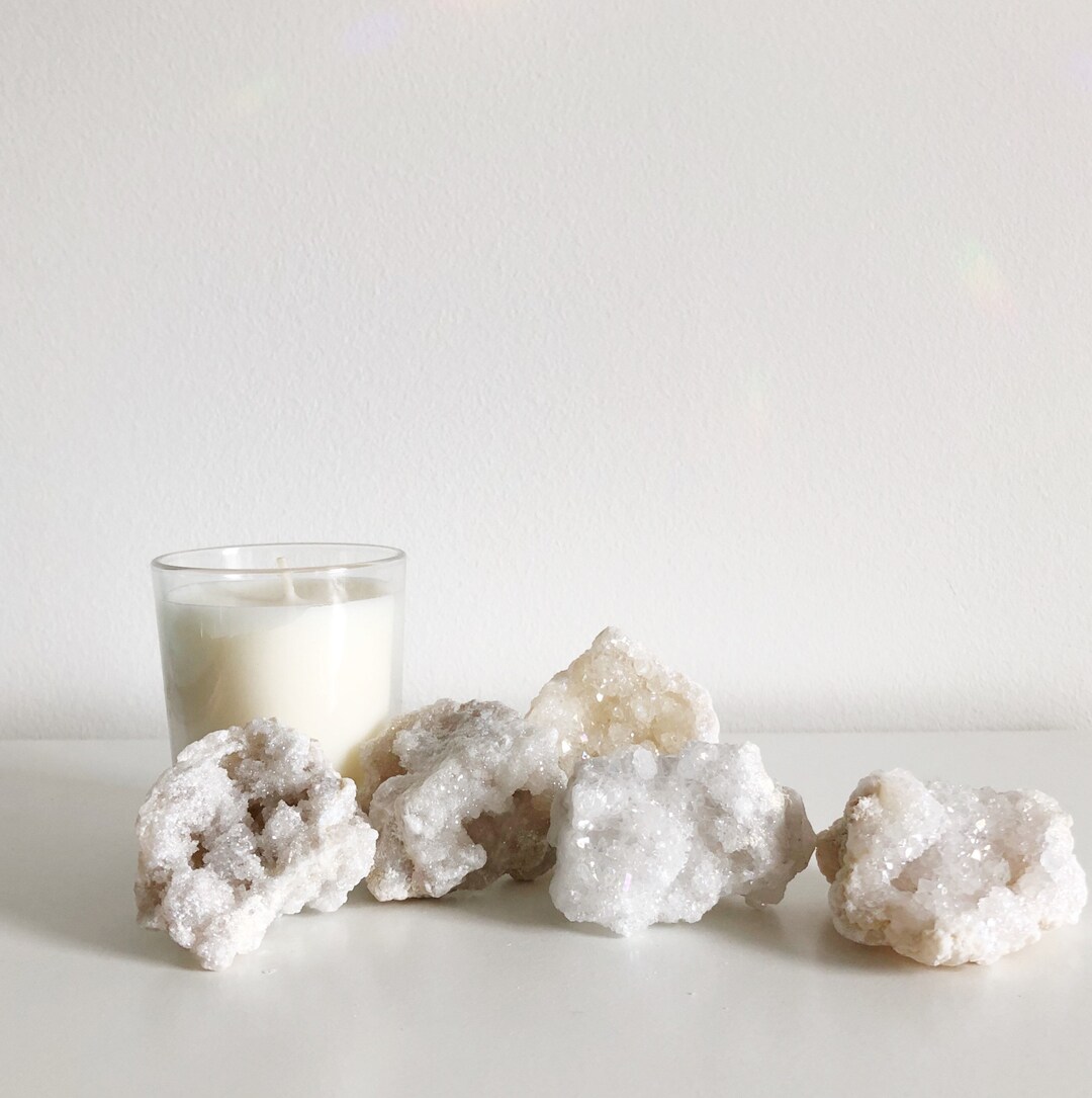 Iridescent Aura Quartz Crystal Cluster - Shimmering Sparkly Opal Tones ...