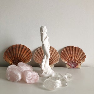 Venus Figurine Plaster Goddess Statue, White / Pearlescent Ornament ...