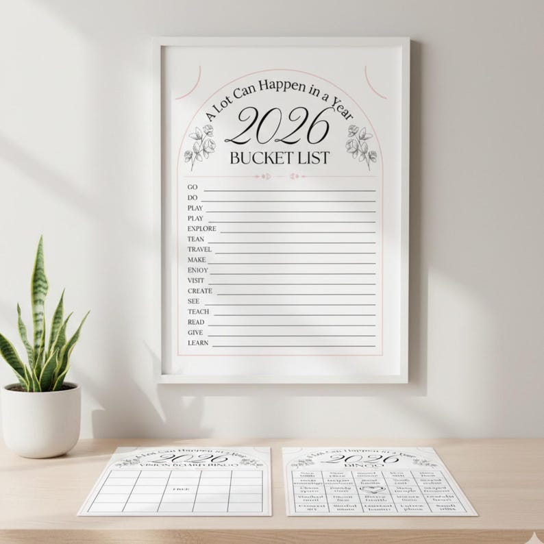 Editable 2026 Vision Board Bingo Template, Printavle Goals & Habit ...