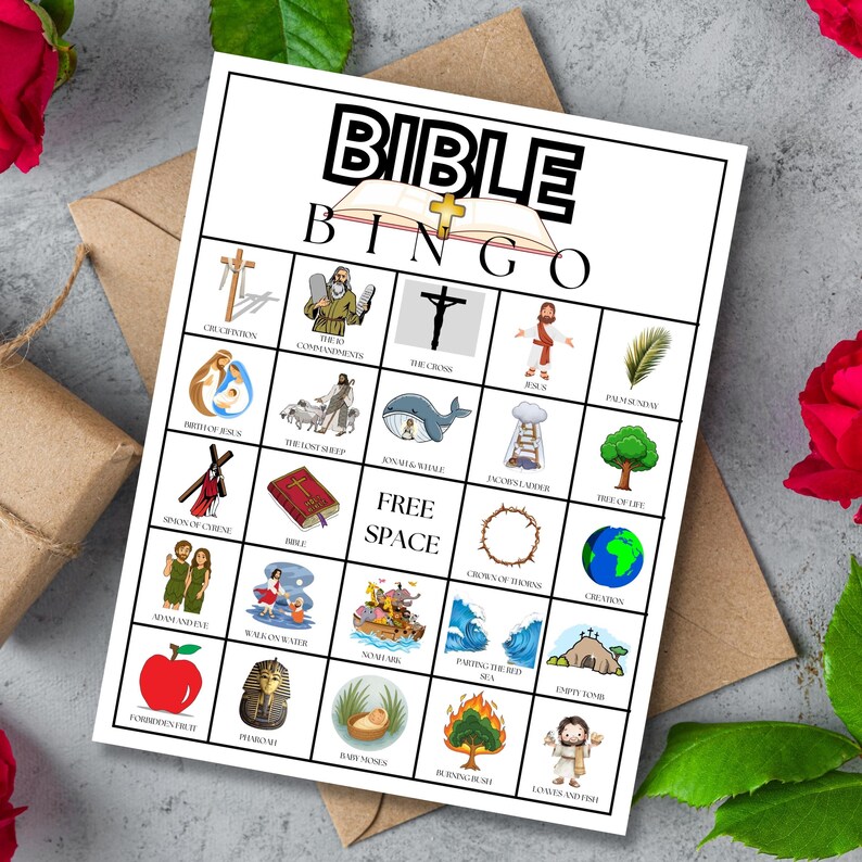 Bible Bingo Cards Printable PDF, Biblical Character Bingo Game for Kids ...