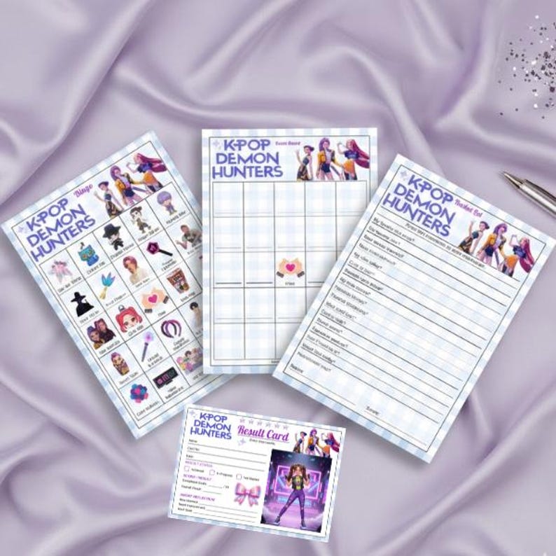 K-pop Demon Hunters Fandom Pack, Bingo, Vision Board (digital Download ...