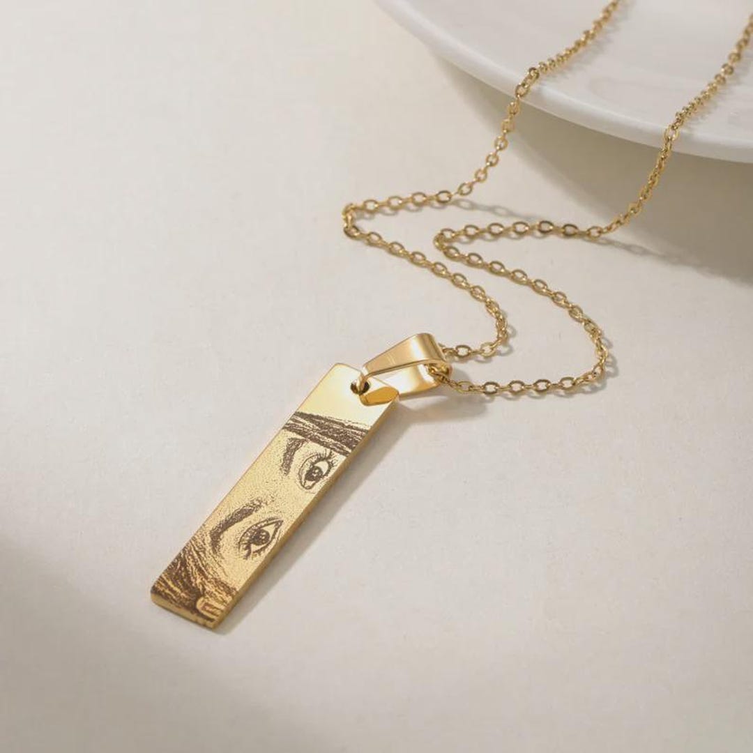 Personalized Human Eye Necklace – Custom Engraved Stainless Steel ...