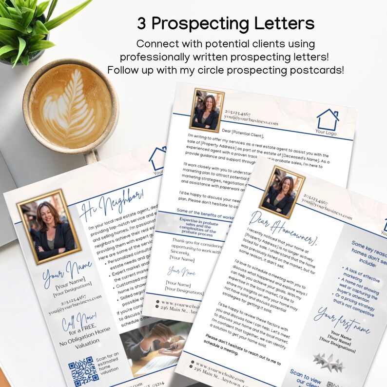Real Estate Agent Letter Templates: Canva Scripts for Realtor Leads ...