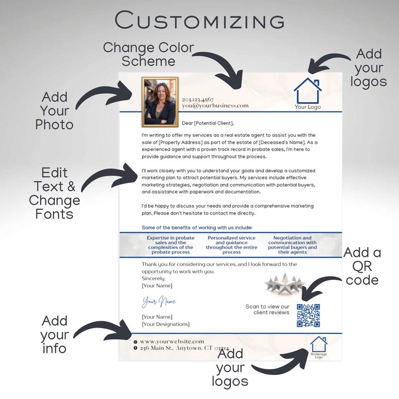 Real Estate Agent Letter Templates: Canva Scripts for Realtor Leads ...