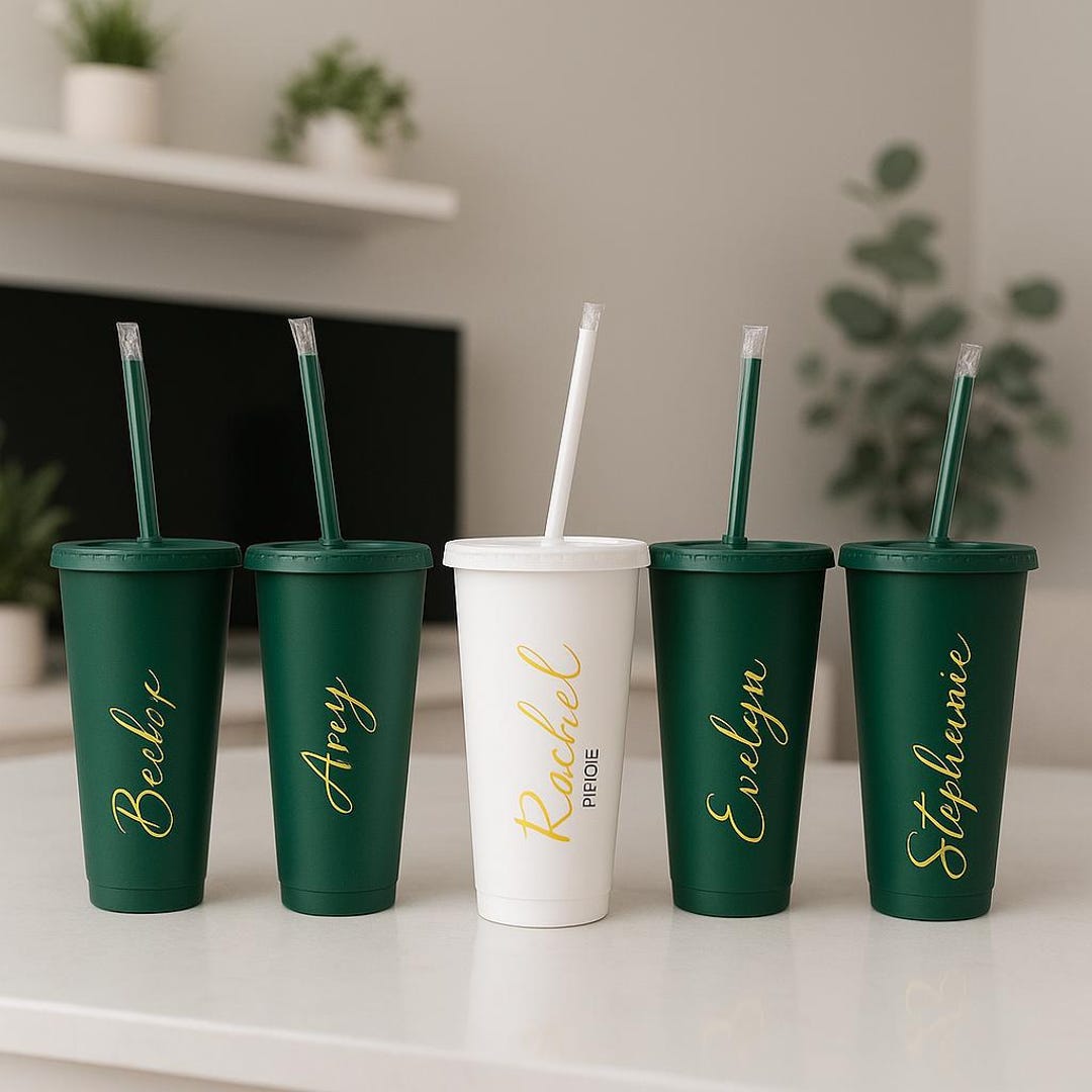 Personalized Name Cold Cups With Straw, Bridesmaid Proposal Gift ...