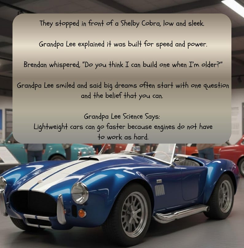 Kids STEM Book About Cars | Model T to Race Car, Grandpa & Grandchild ...