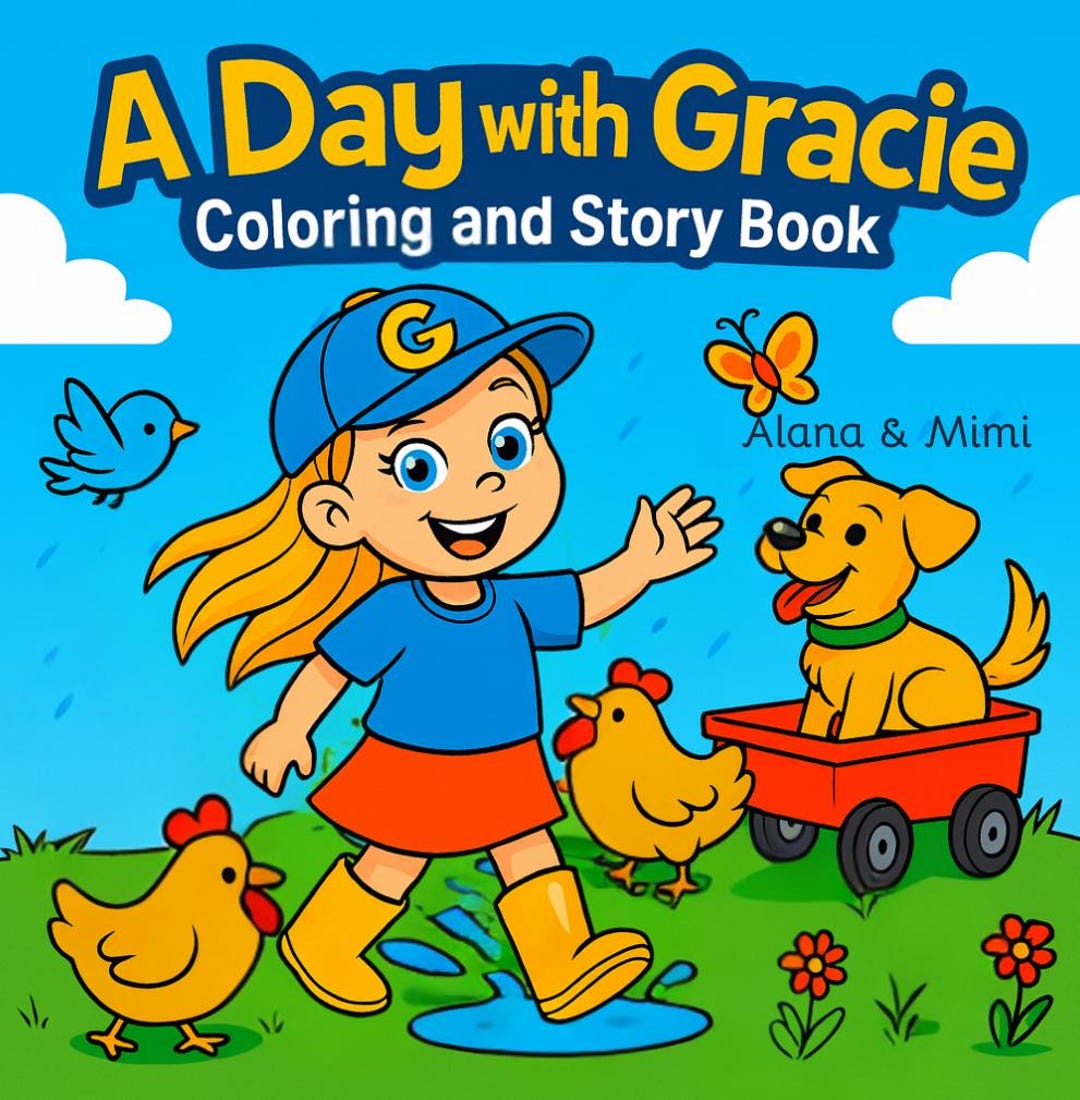 A Day With Gracie Coloring & Story Book | 20 Pages | Kids Activity Book ...