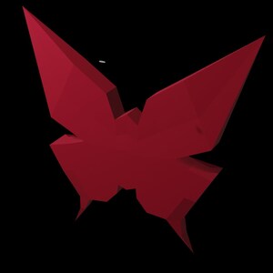 Low Poly Butterfly Papercraft Template: 3D Paper Sculpture (PDF & DXF ...