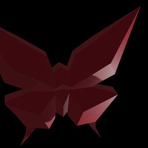 Low Poly Butterfly Papercraft Template: 3D Paper Sculpture (PDF & DXF ...