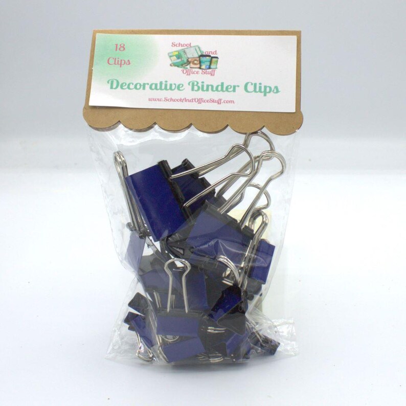 Navy Blue Binder Clips - Etsy