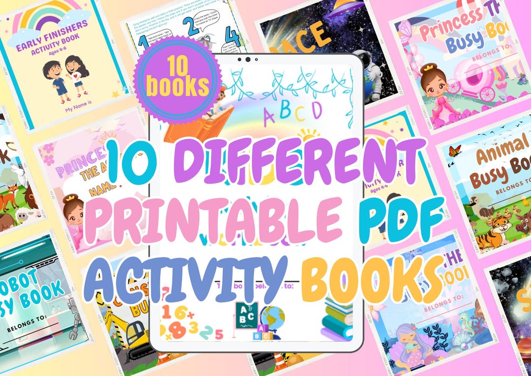 10 Busy Book Bundle PDF – Printable Activity Books for Kids | FREE ...