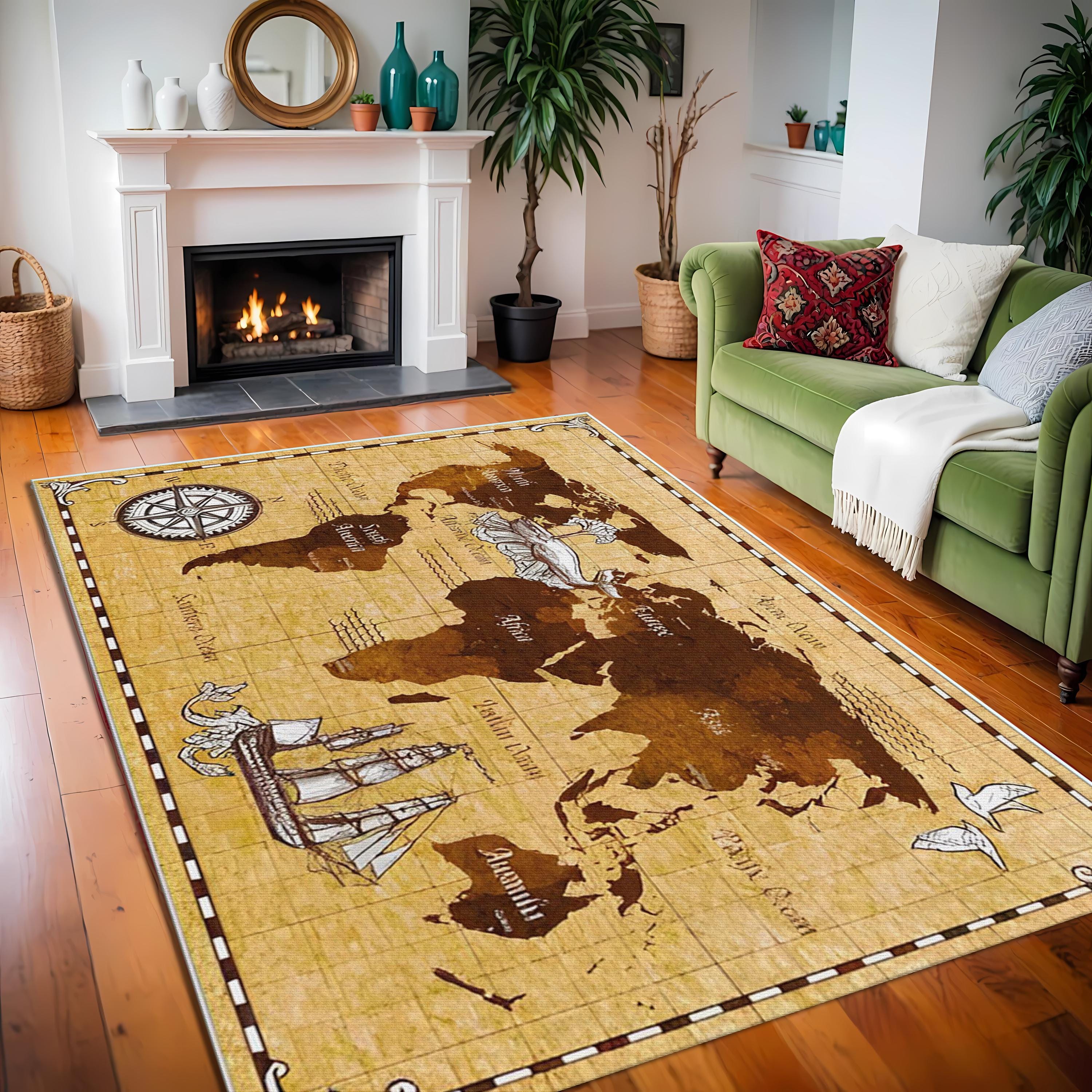 World Map Rug,maps Rug,cool World Map Carpet ,popular Map Carpet for ...