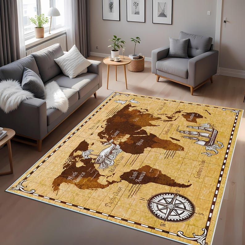 World Map Rug,maps Rug,cool World Map Carpet ,popular Map Carpet for ...