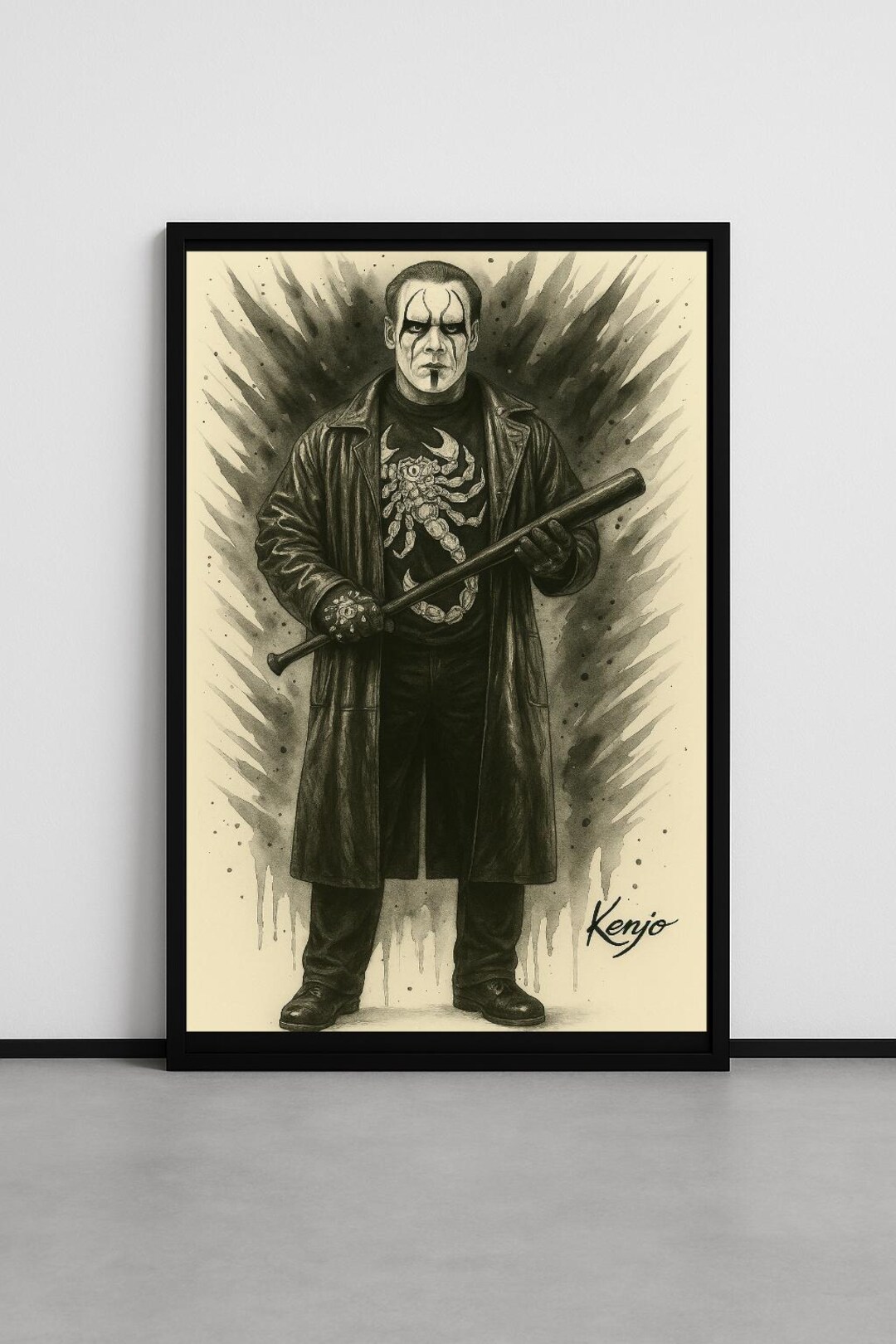 Iconic Crow Sting Wrestling Poster: WWE/WCW Fan Art Print - Etsy