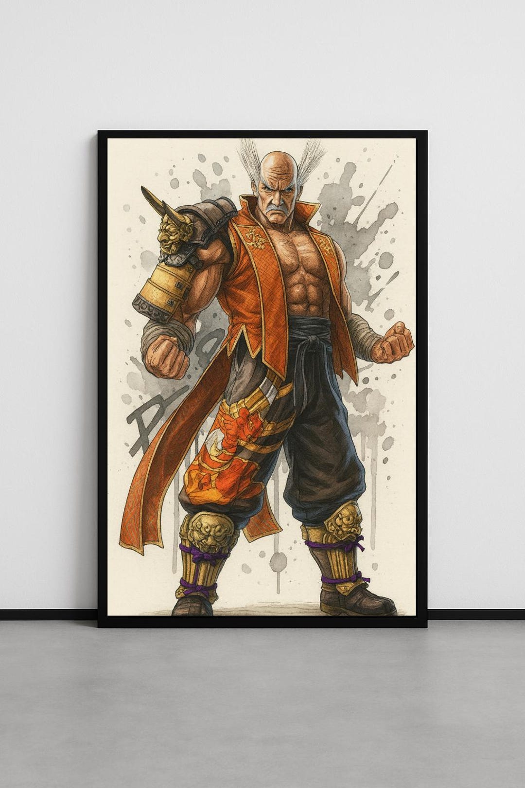 Heihachi Tekken Poster: Glossy Dragon Gi Gamer Wall Art by Kenjo - Etsy